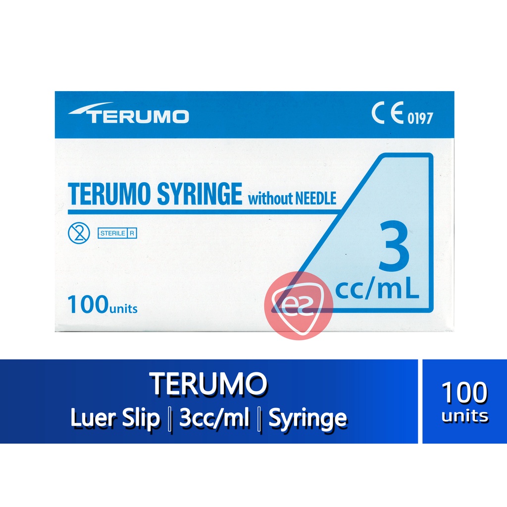 TERUMO SYRINGE 3CC (3ML) LUER SLIP 100S (CODE SS+03S) | Shopee Malaysia