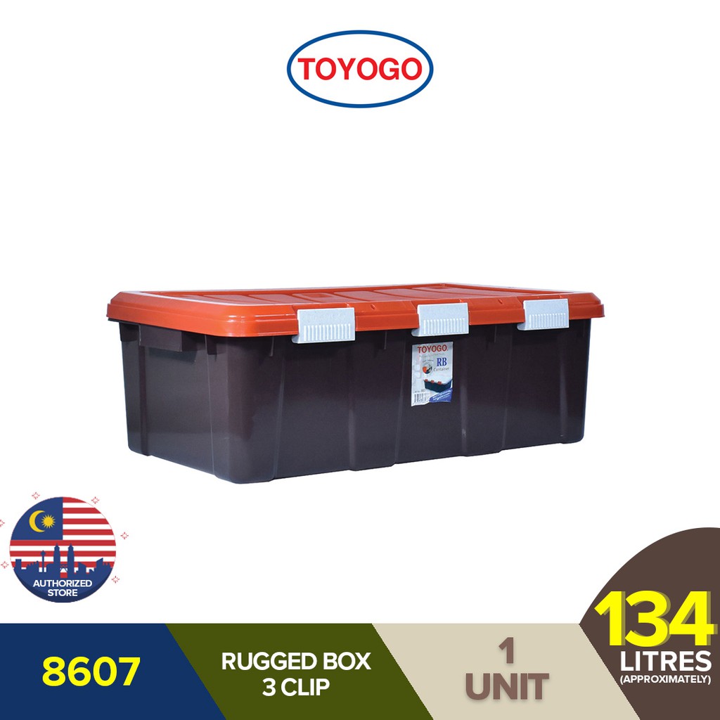 TOYOGO Rugged Storage Box with Clips 8607 (119L) [1 unit] | Shopee Malaysia