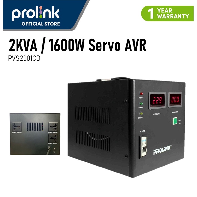 Prolink PVS2001CD 2000VA 1600W Servo Motor Control Industrial Grade ...