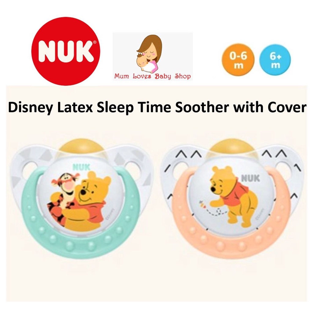 NUK Disney Latex SleepTime Soother/ Disney Plus Latex Soother (2pcs ...