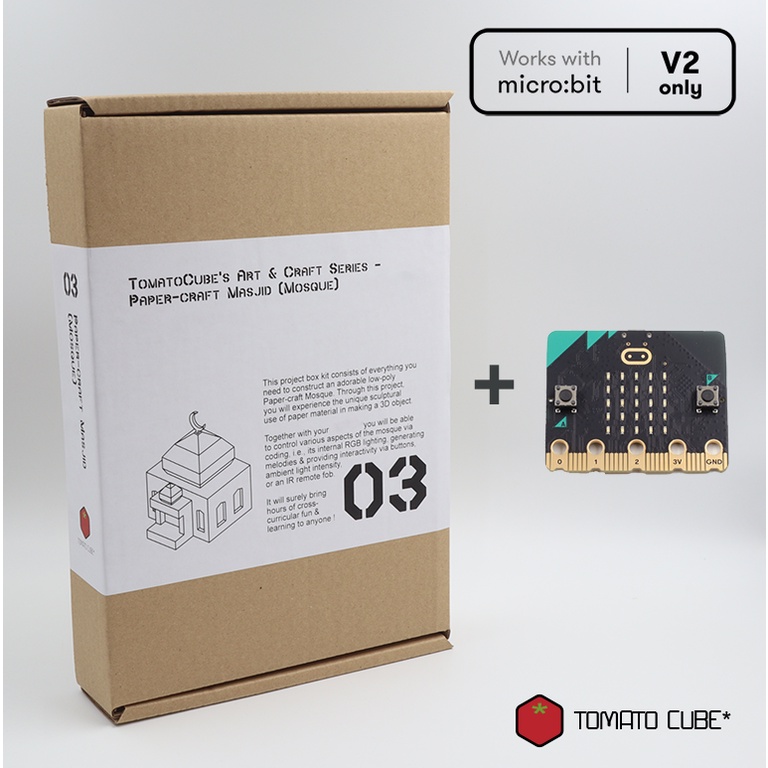 micro:bit / Arduino Papercraft Mosque (Masjid) Decoration / Night Light ...