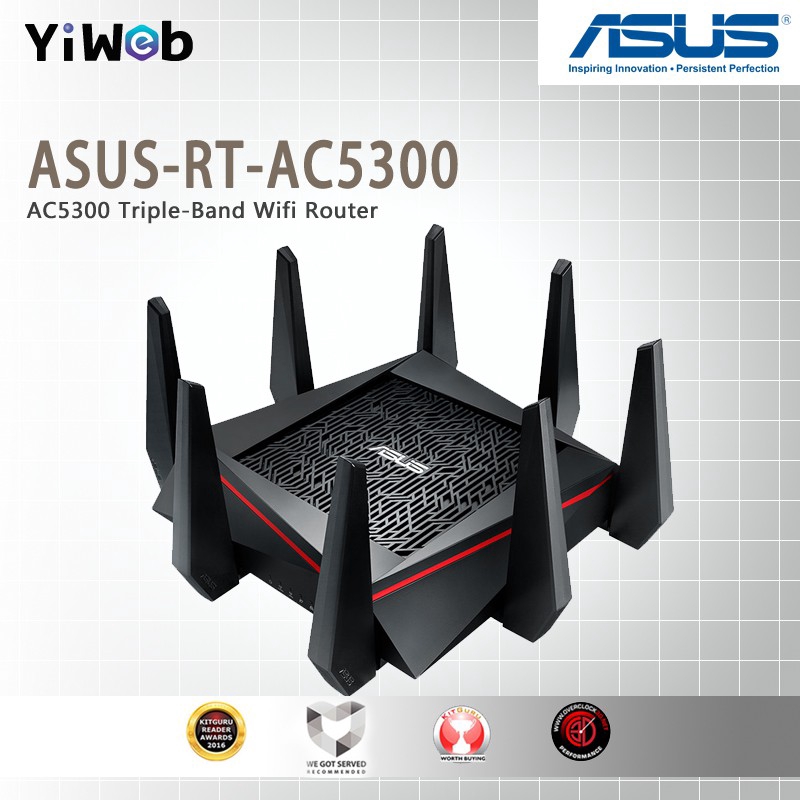 AC5300 Wi-Fi Tri-band Gigabit Wireless Router with 4x4 MU-MIMO 4 x LAN ...
