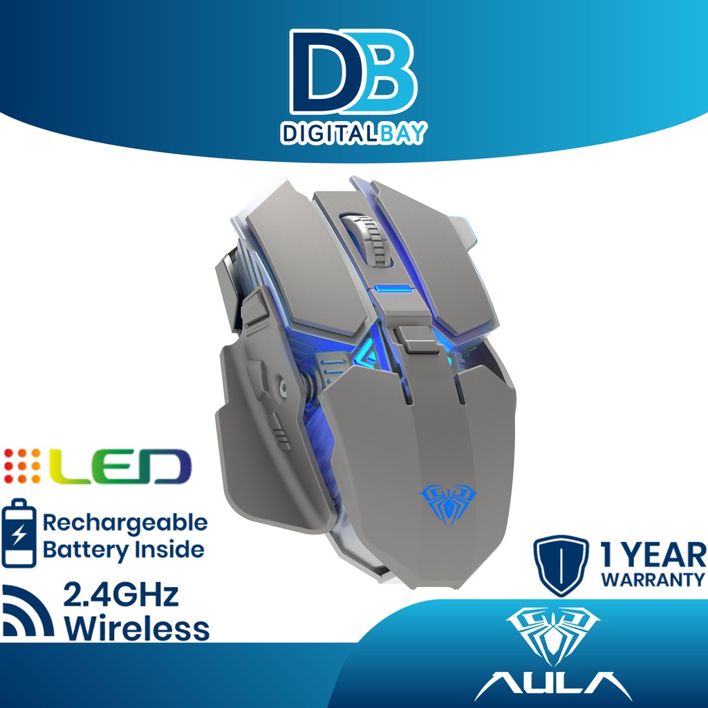 Aula SC300 2.4Ghz Gaming Wireless Mouse , LED Illuminated , with Smart ...