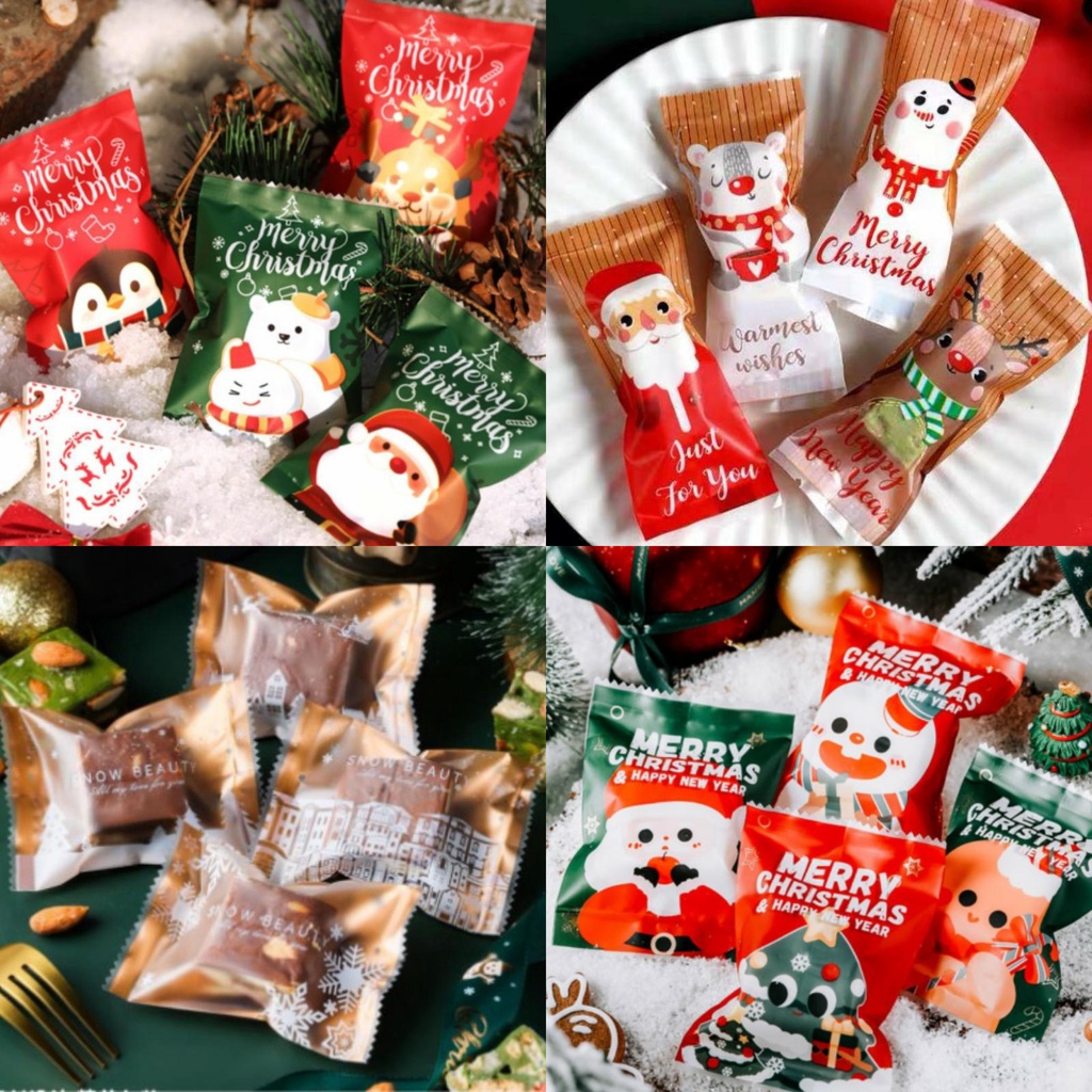 Christmas Cookies Seal Packaging Bag Snowflake Biscuit Cartoon Diy ...