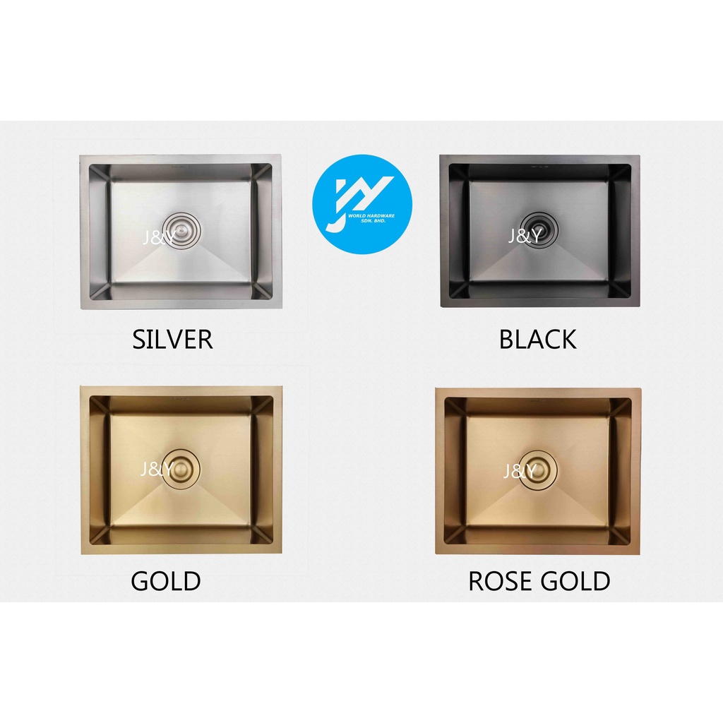 Stainless Steel 50CM Kitchen Handmake High End Sink Sinki Dapur Nano ...