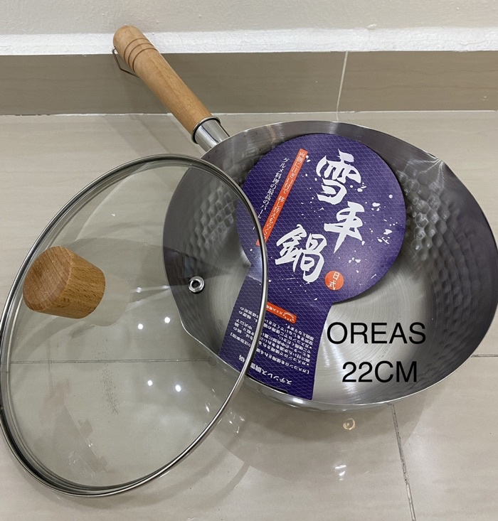 OREAS 100% original Japan Stainless Steel Snow Pan (Glass Lid) Sauce ...