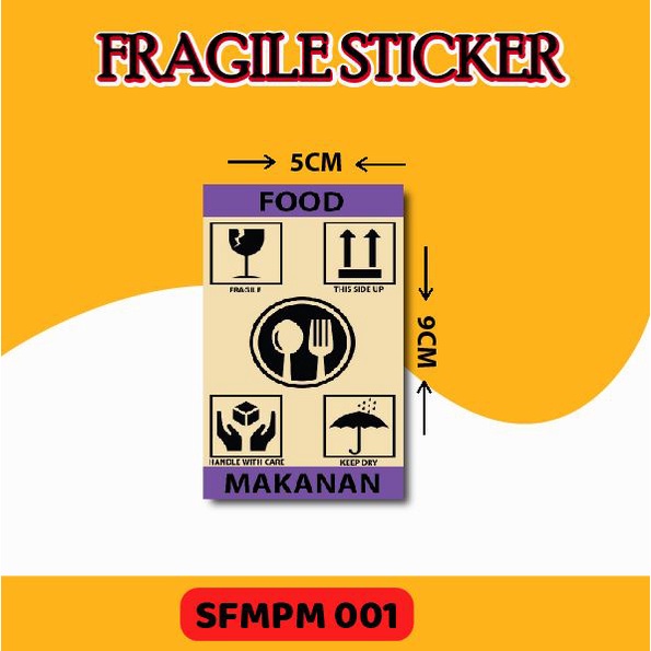 STIKER FRAGILE MAKANAN MENEGAK 🔥BUY 10 FREE 1🔥 STICKER FRAGILE FOOD ...