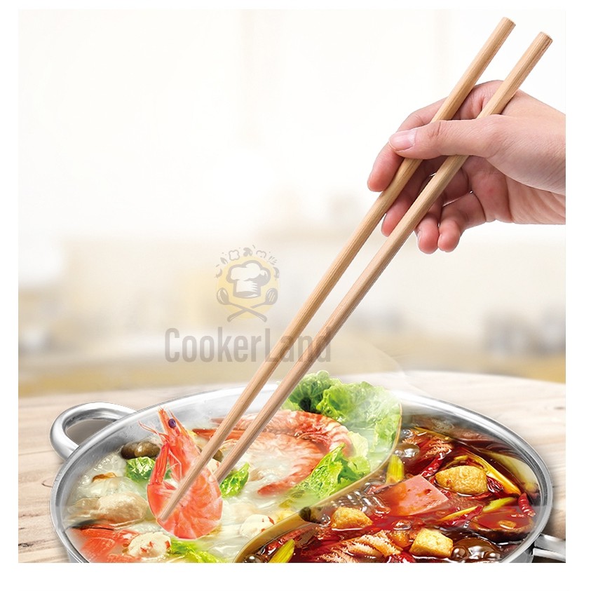 45cm Bamboo Chopstick / Long Chopstick/Steamboat Hotpot Chopstick ...