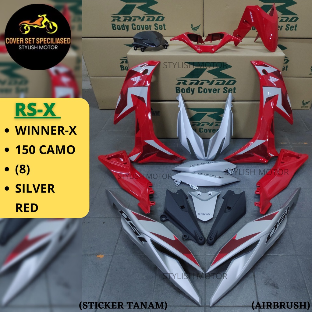 (STICKER TANAM/AIRBRUSH) RAPIDO COVER SET HONDA RSX RS-X WINNER-X 150 ...