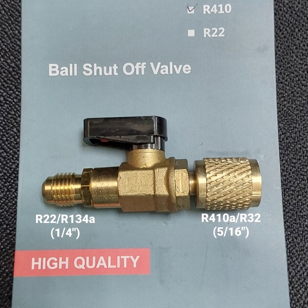 Aircond Straight Ball Shut-Off Valve Adapter Tool , Male Side R22/R134a ...