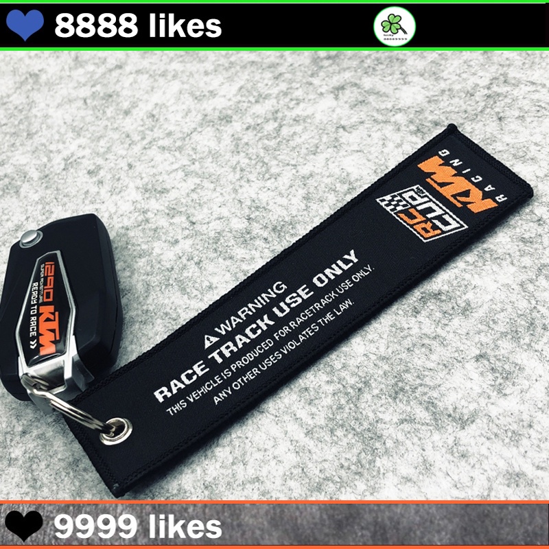 Car Culture Embroidery Keychain Motorcycle Tag Lanyard JDM Style for ...