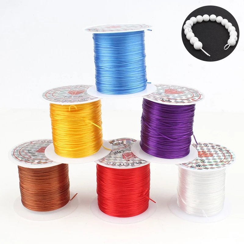 New 10m/roll 0.8mm Multi-Colors Strong Stretchy Elastic Beading Wire ...