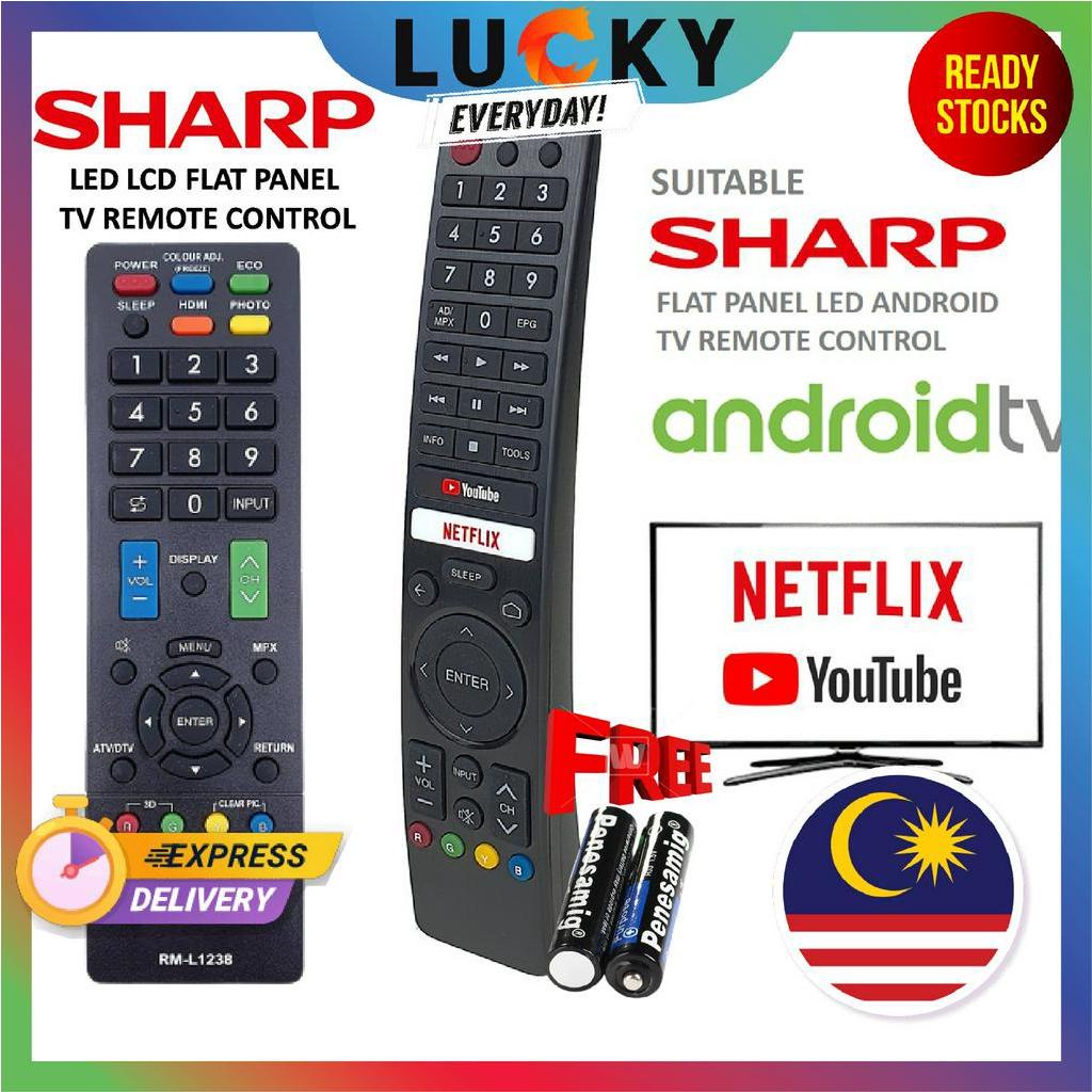 SHARP TV LED/LCD RM-L1238 Remote Control with box/ Sharp Youtube ...