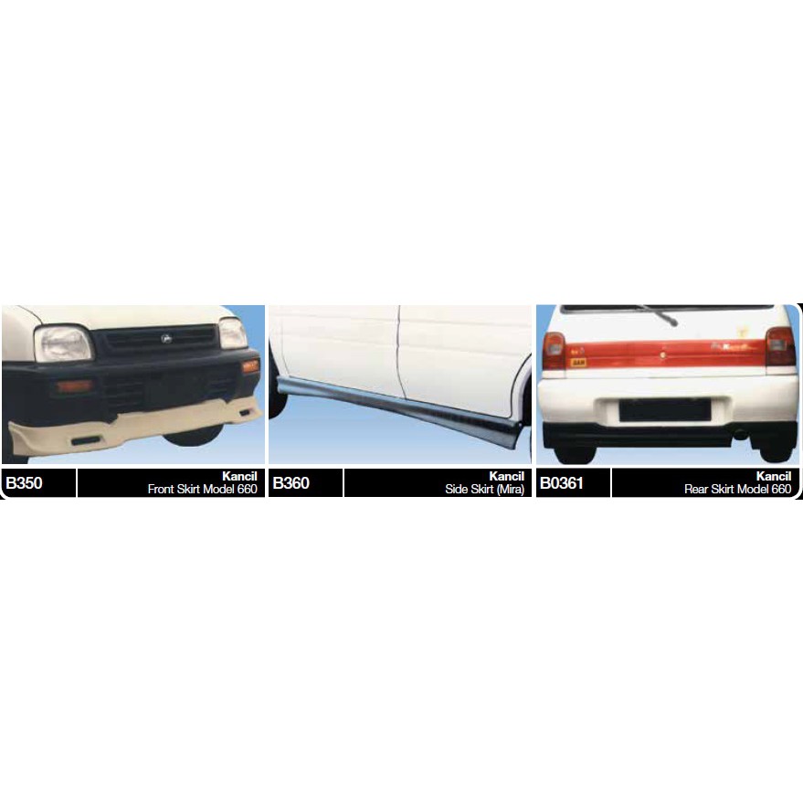 Perodua kancil 660 bodykit body kit front side rear bumper skirt lip ...