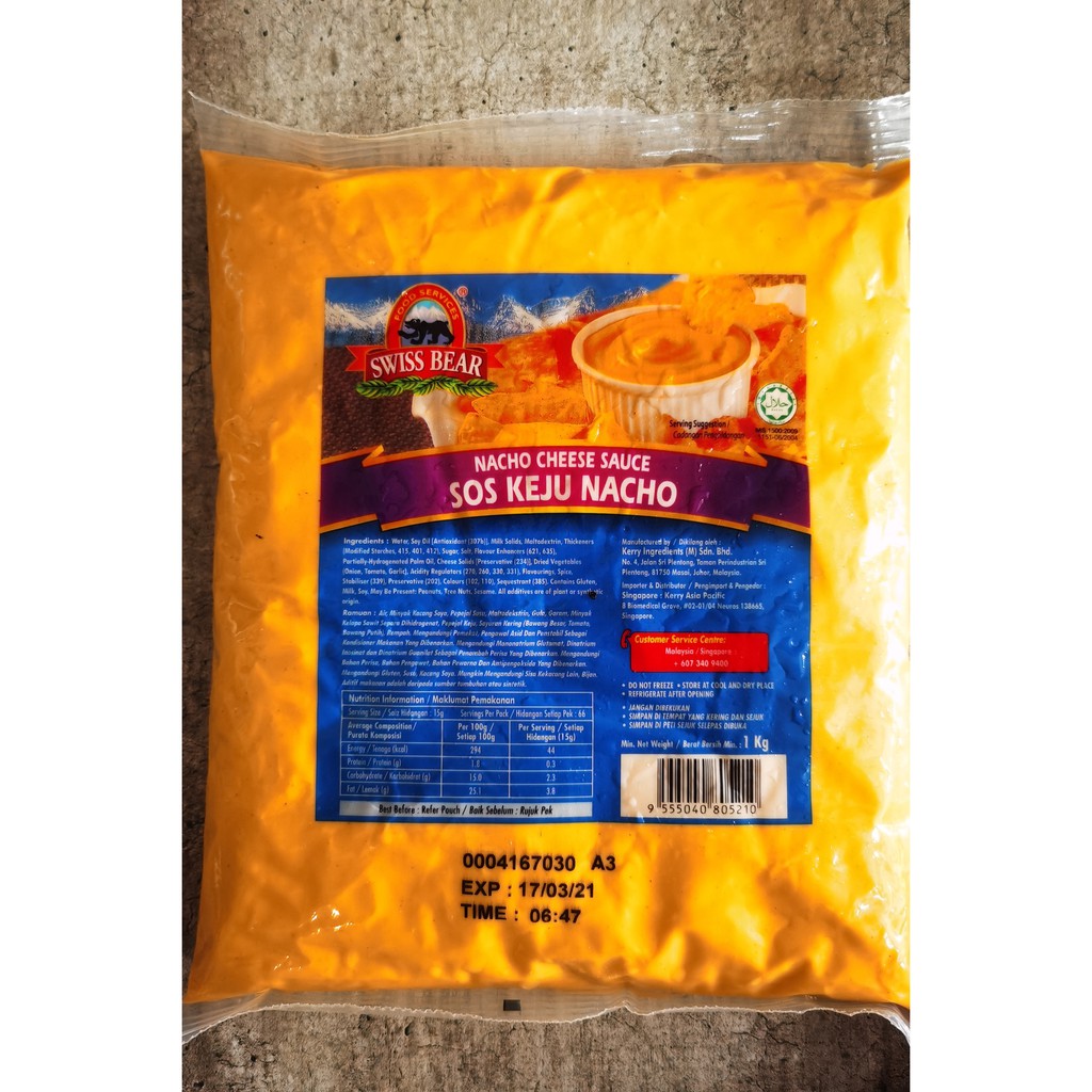 (READY STOCK) SWISS BEAR NACHO CHEESE 起司酱料# cheese wedges sos# 1kg ...