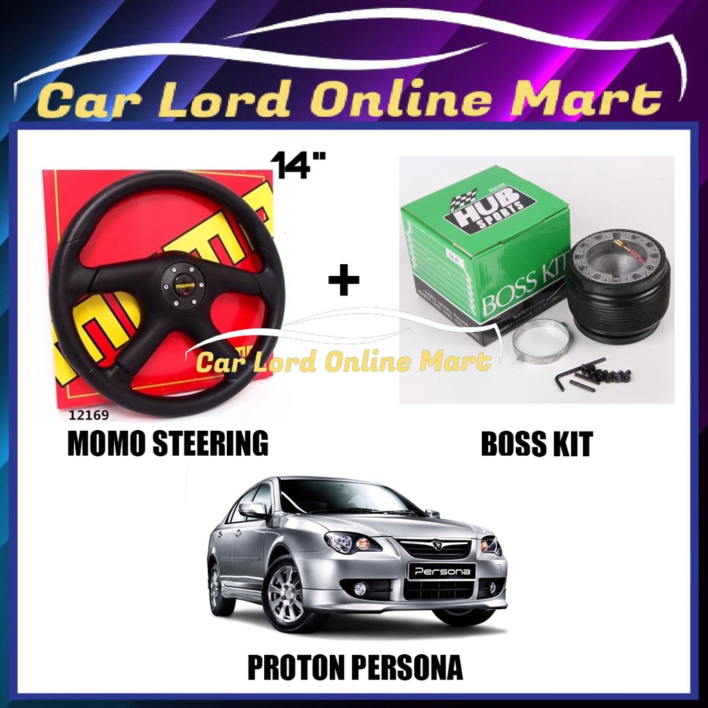 PROTON PERSONA 14'' MOMO STEERING PVC HIGH QUALITY + BOSSKIT SET ...