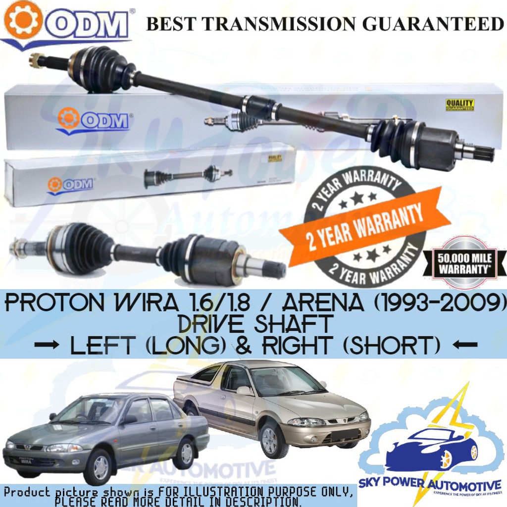 PROTON WIRA 1.6/1.8 / ARENA (1993-2009) ODM (CYCAR) DRIVE SHAFT (LEFT ...