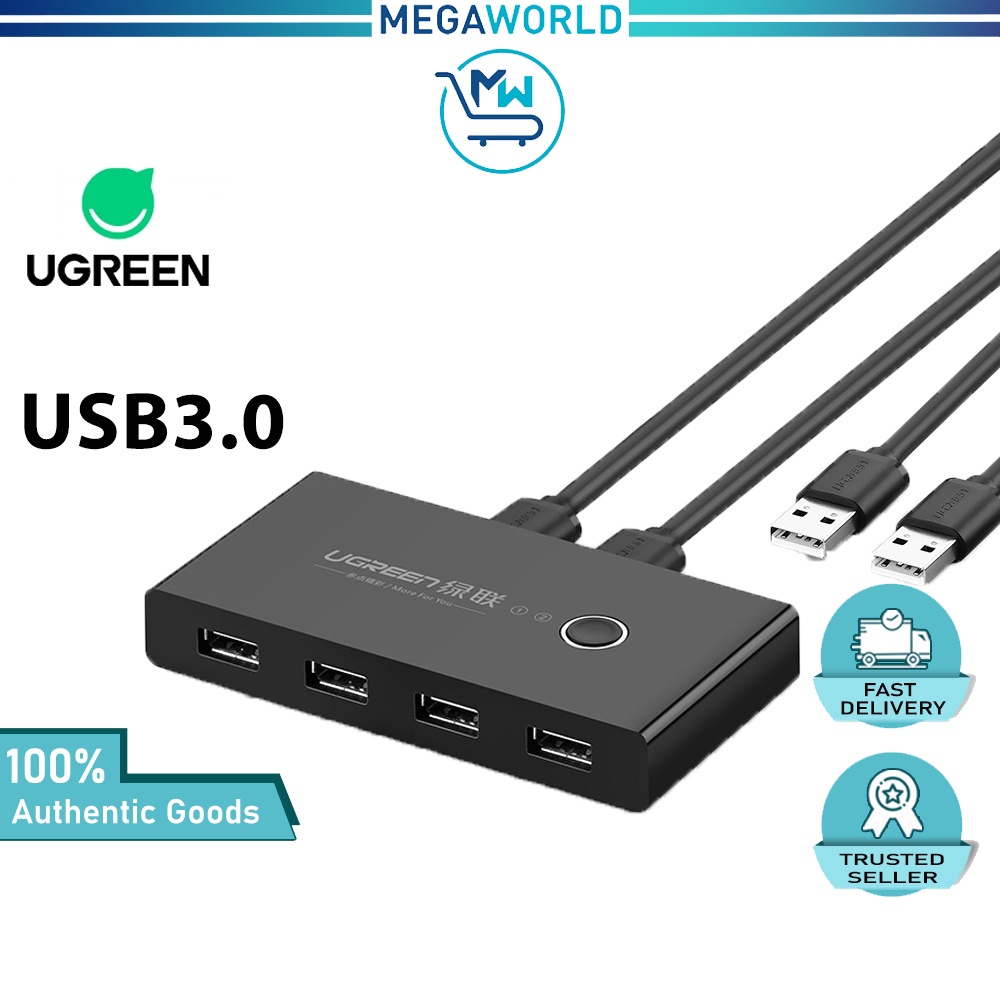 UGREEN USB 3.0 Switch Selector 4 Port 2 Computers Peripheral Adapter ...