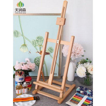 Desktop Easel Beech Wooden Small Display Stand Children Triangle Mini ...