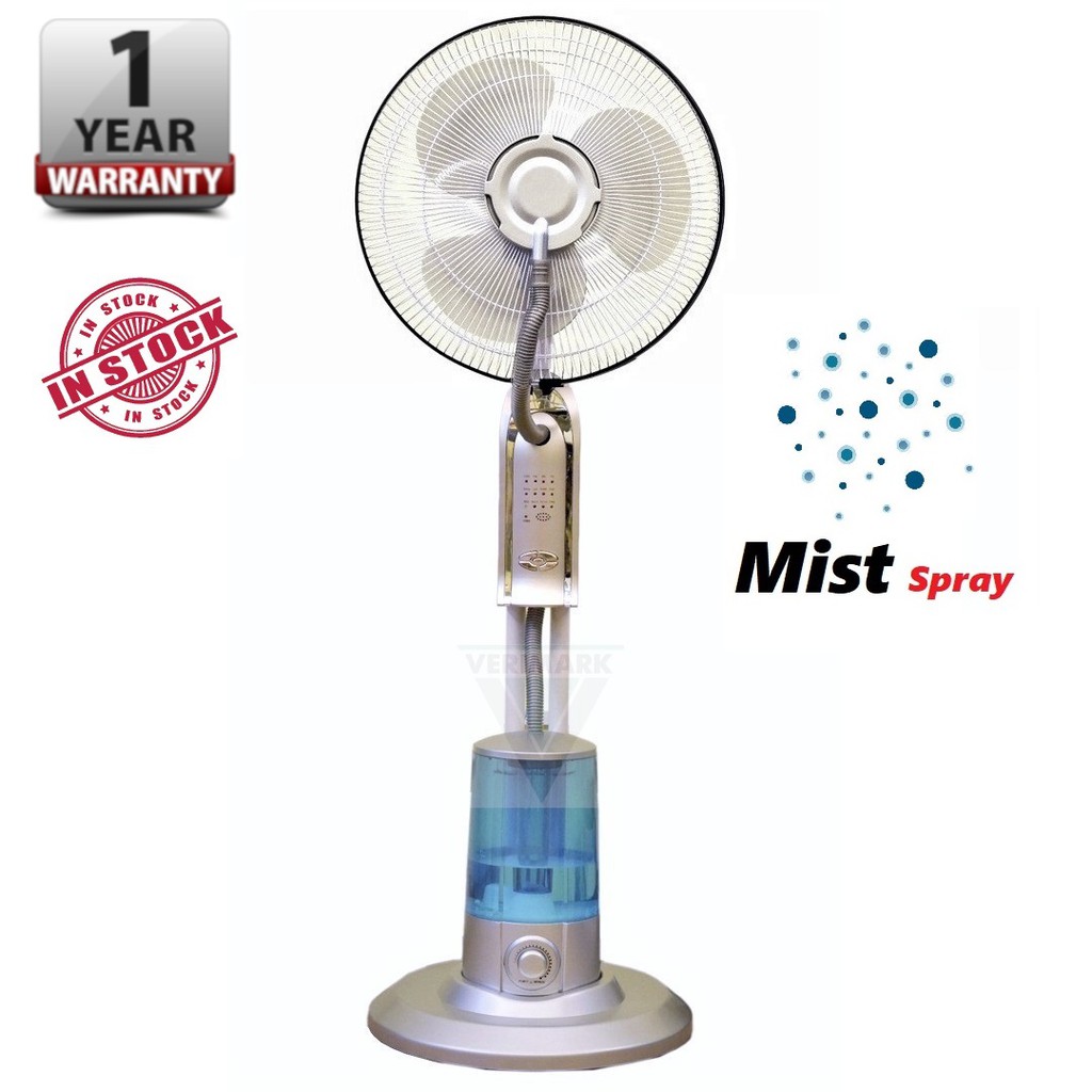 Air Conditioning Humidifier Mist Water Spray Cooling Stand Fan (Silver ...