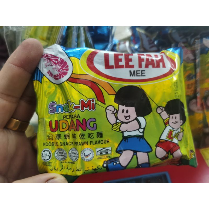 Lee Fah Mee Snek-Mi Perasa Udang / Noodle Snack Prawn 利华虾味干吃面 20g ...