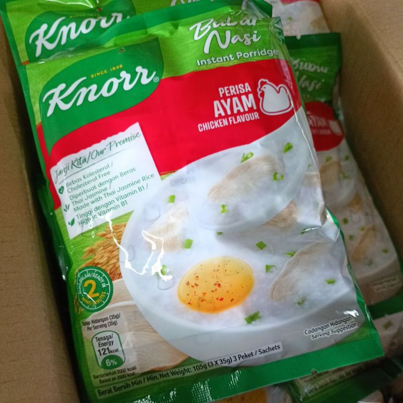 （New Packaging）Knorr Bubur Nasi / Sachet Porridge 3 x 32g | Shopee Malaysia