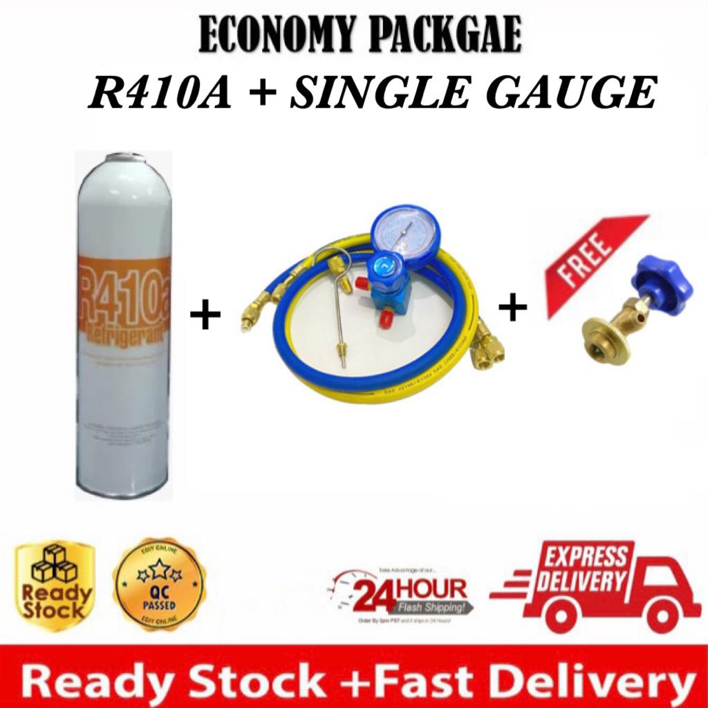 Single Manifold Gauge R32/R410a/R22/R134a Gas Meter Gas Gauge Topup Set ...