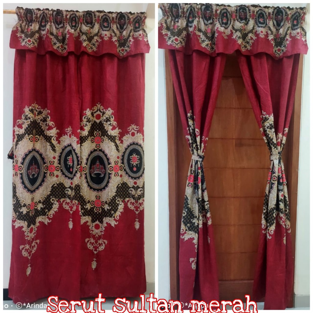 Drawstring Curtains In The Middle Of And Flower Motifs uk 130 x 200 cm ...