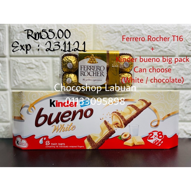 💥PROMOSI💥 Kinder Bueno Big Pack + Ferrero Rocher T16/T30 | Shopee Malaysia