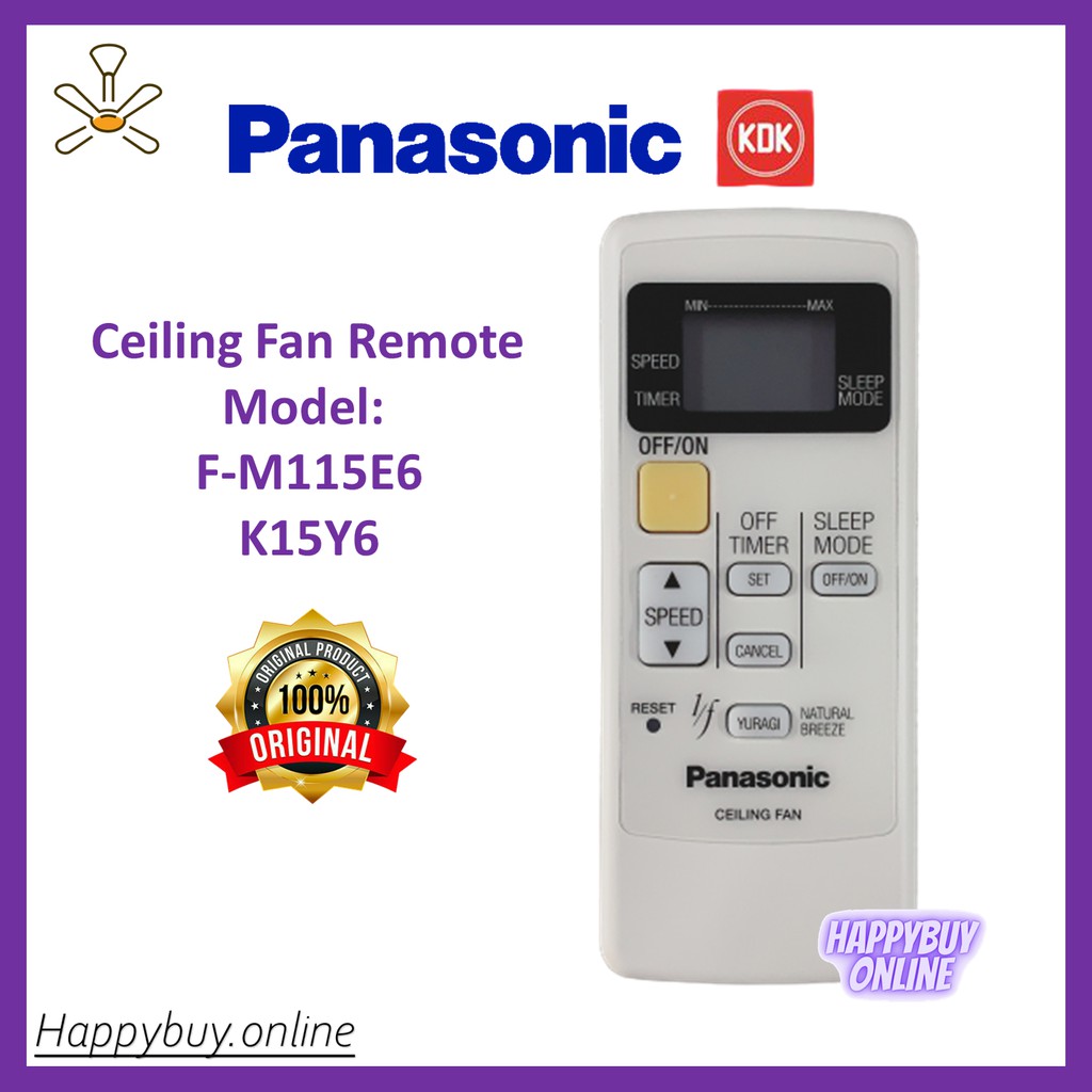 PANASONIC Ceiling Fan Remote Control (F-M15E6) Panasonic/ KDK Ceiling ...
