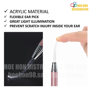 [No Battery] Ear Pick With LED Light Tweezer Wax Remover Scoop Ear ...