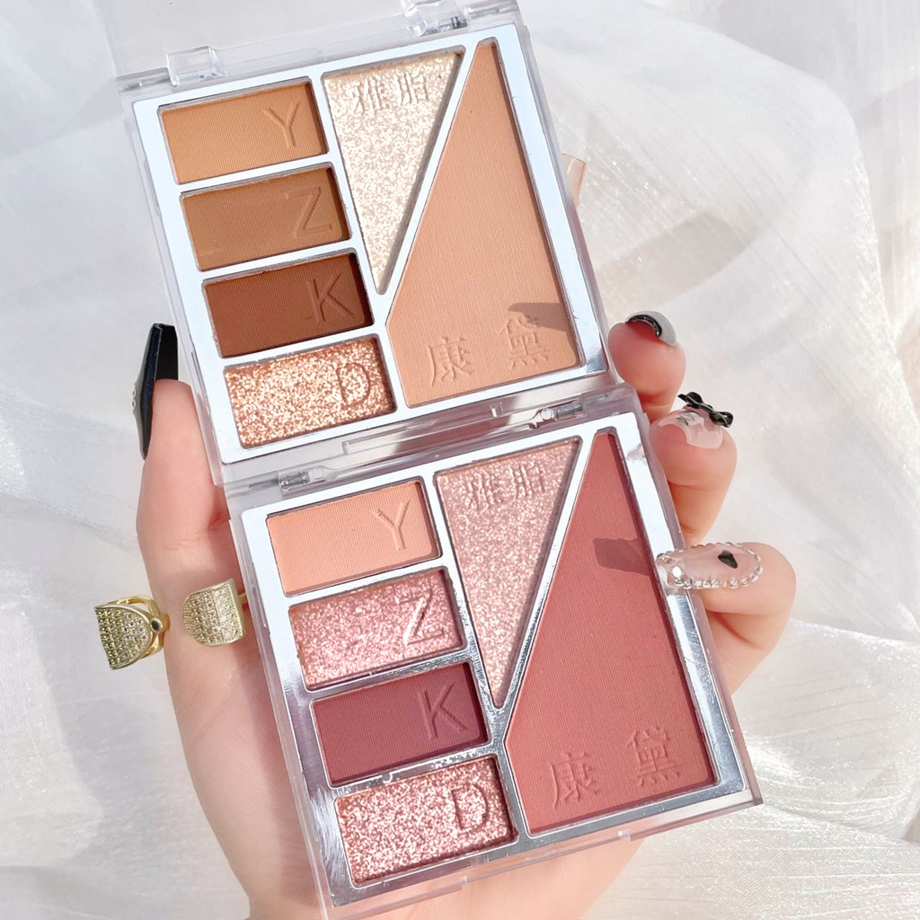 6-color highlighter blush/all-in-one eyeshadow palette/pearl matte ...