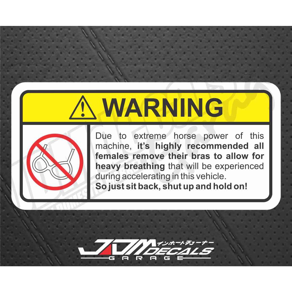 Funny Warning Sticker - Bras | Shopee Malaysia