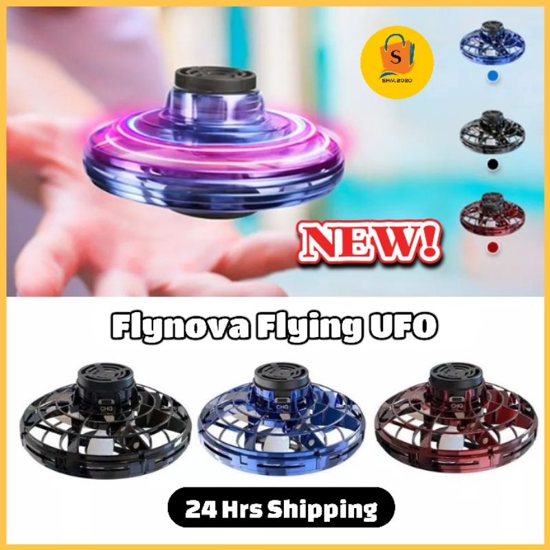 Mainan Terbang Flynova UFO Gyro Terbang Berputar & Berlampu Mainan Orb Kawalan Sensor Mainan ...