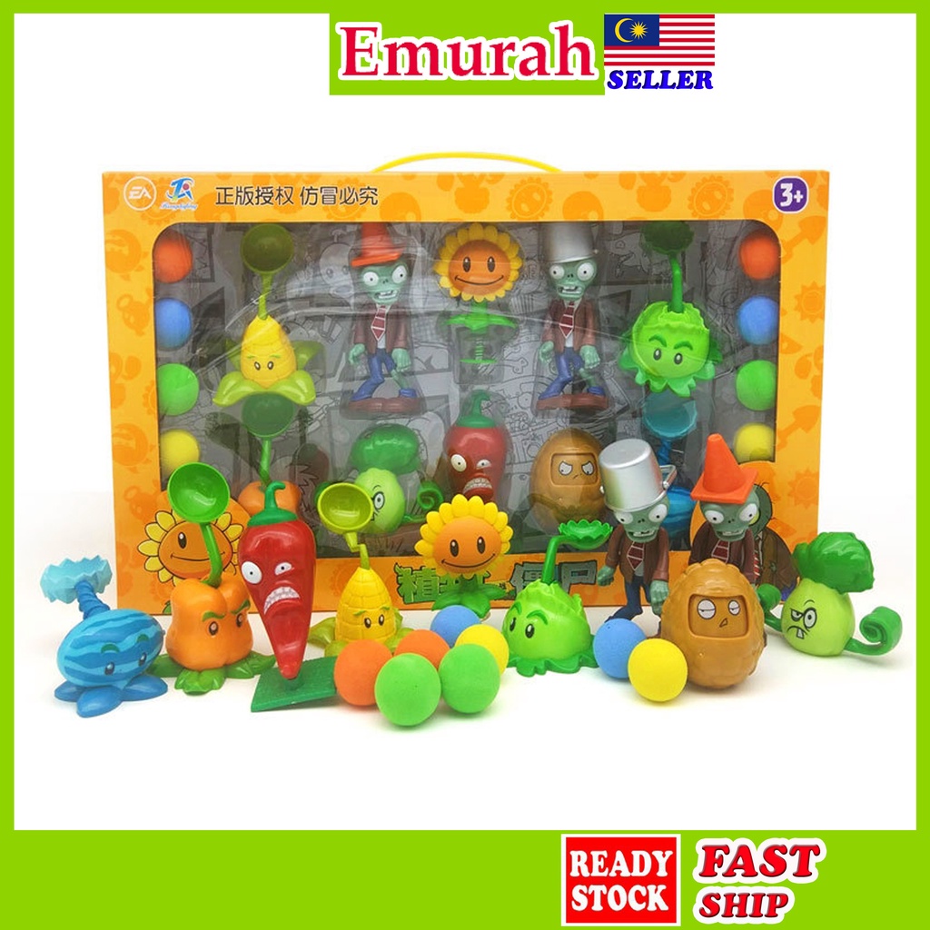 (NEW) ZOMBIES VS PLANTS TOYS SET mainan budak Original EA Genuine ...