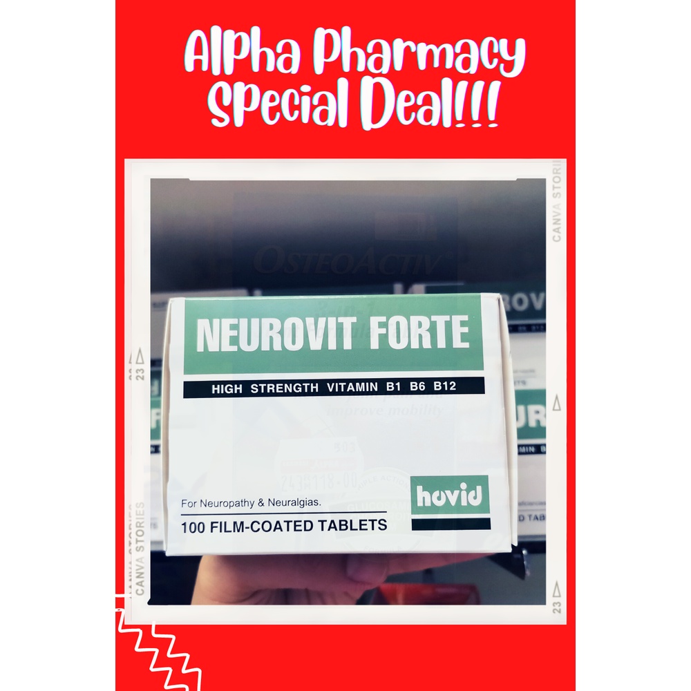 Hovid Neurovit Forte 100s Vitamin B1 B6 B12 | Ready Stock | Shopee Malaysia