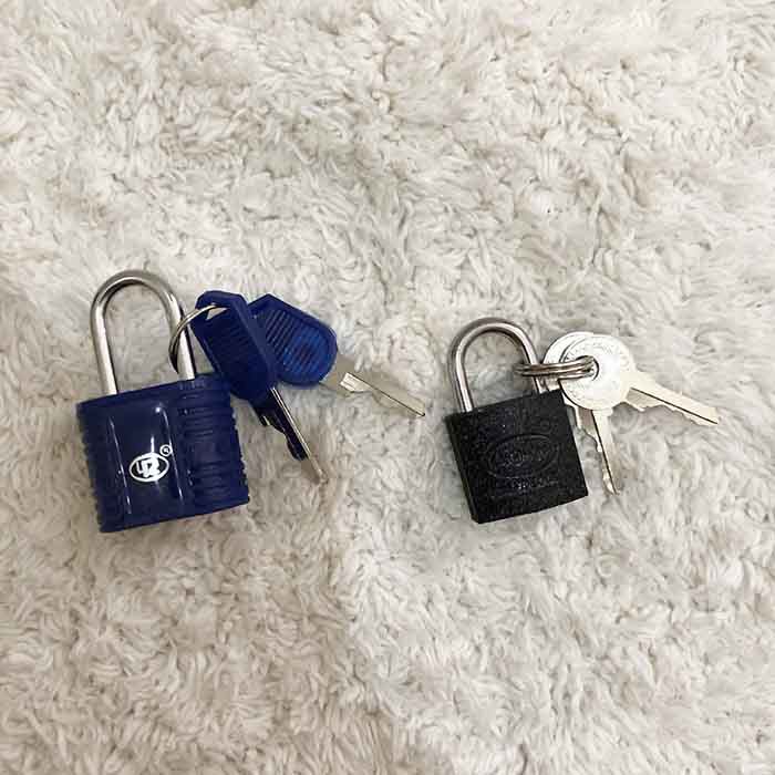 Brass padlock, iron lock, motorbike, small mini suitcase, locker ...