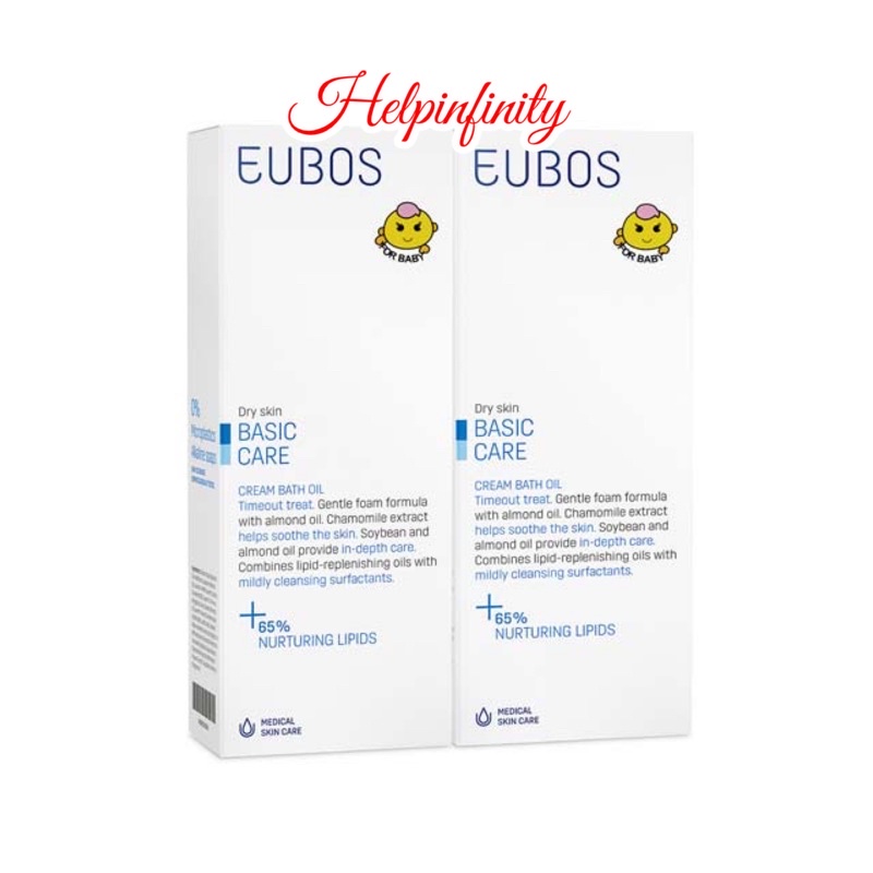 Eubos Baby Bath Oil 200ml for Dry Sensitive Skin 0% Microplastics ...