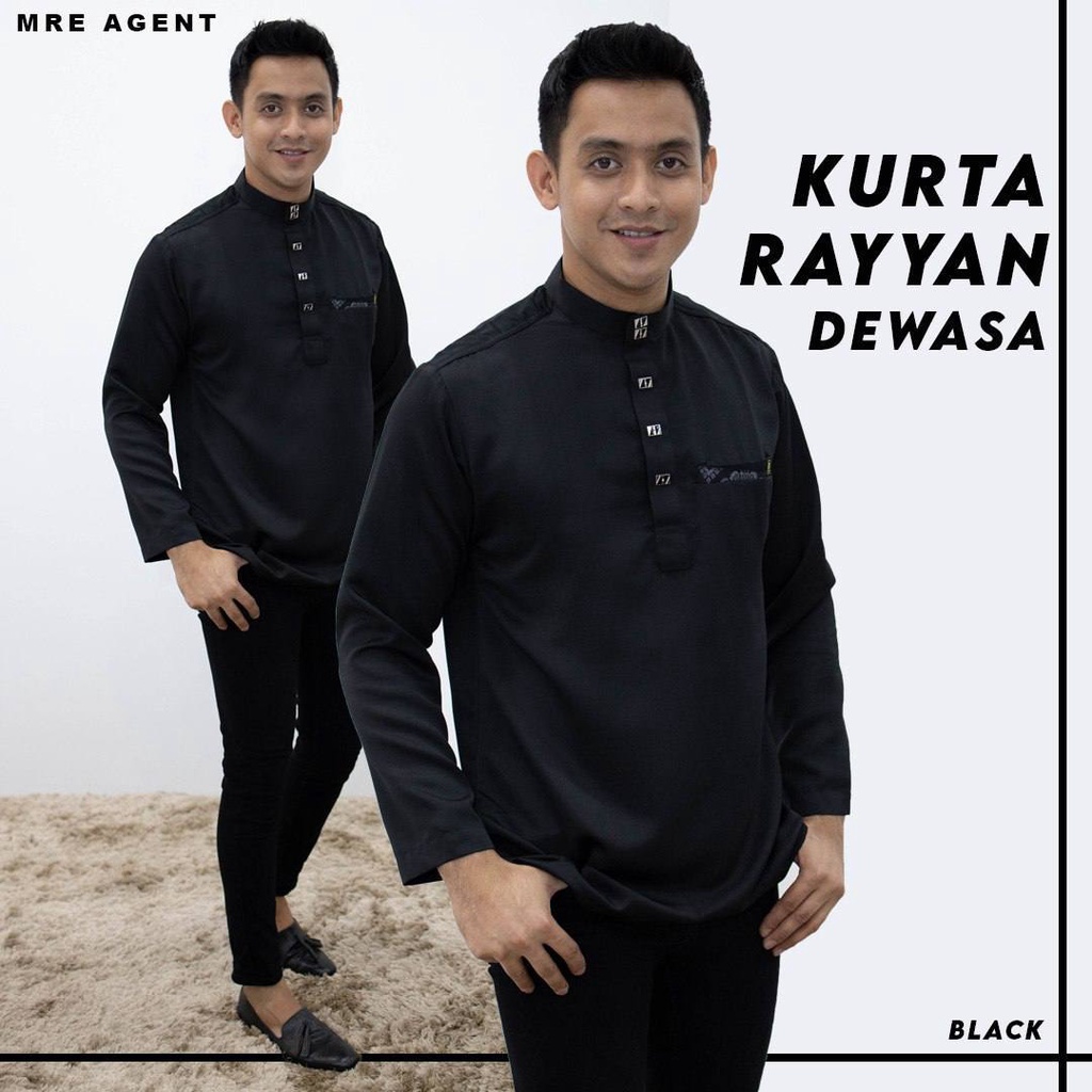KURTA MODEN COLORE HITAM DEWASA AYAH ANAK BUDAK KANAK KANAK KURTA RAYA ...