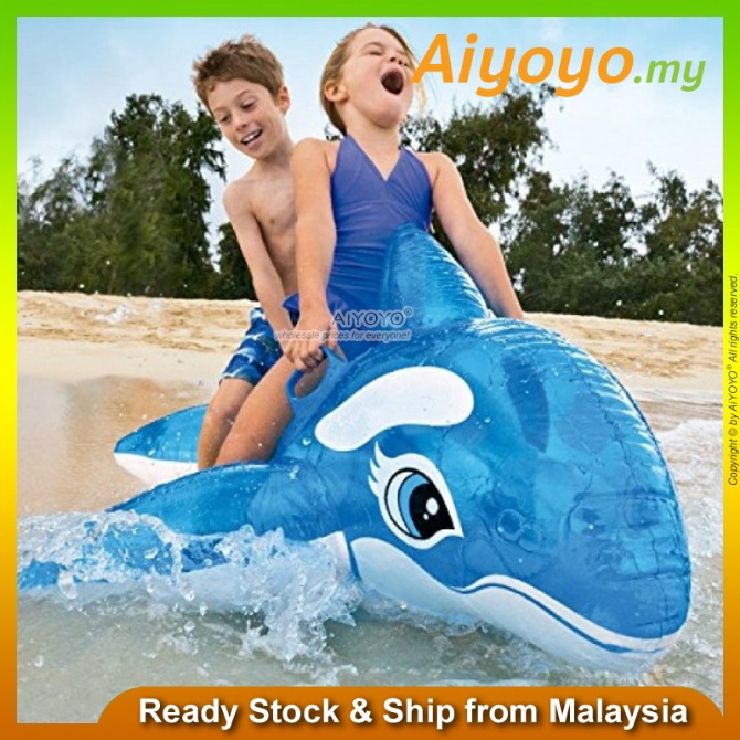 INTEX Inflatable Whale Float Ride On Pool Float Swimming Pool Swimming ...