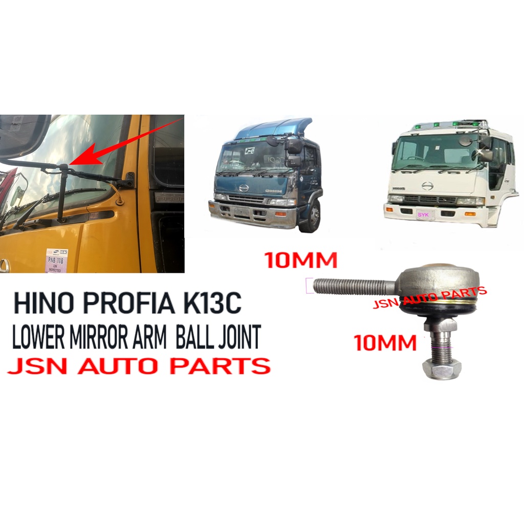 J01S08 MIRROR ARM BALL JOINT HINO PROFIA P11C K13C | Shopee Malaysia