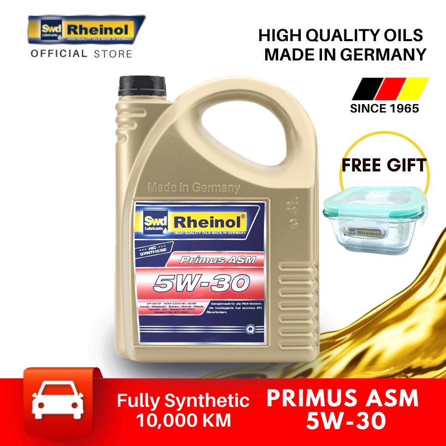 Swd Rheinol Fully Synthetic Primus ASM SAE 5W30 4L : (FOC Glass Food ...