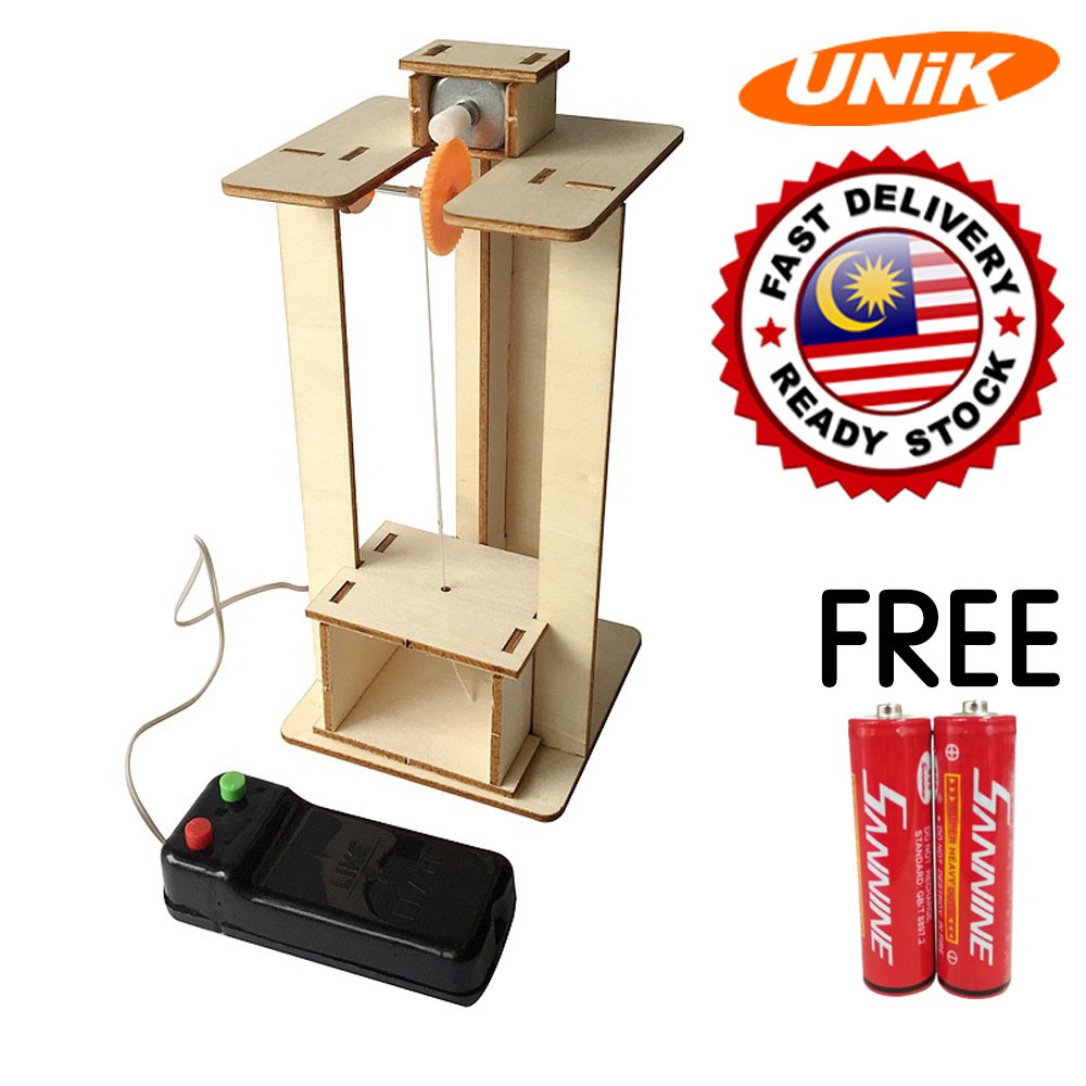 [UNIK] DIY Wooden Elevator Lift for Kids Science Experiment STEM Physic ...