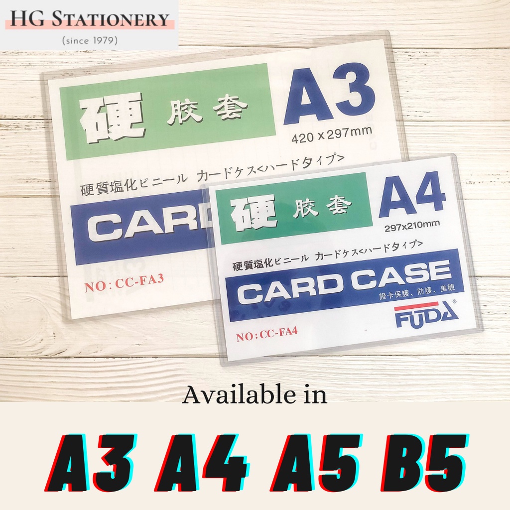 A3/A4/A5/B5 Size Clear Transparent Plastic Hard Card Show Case | Shopee ...