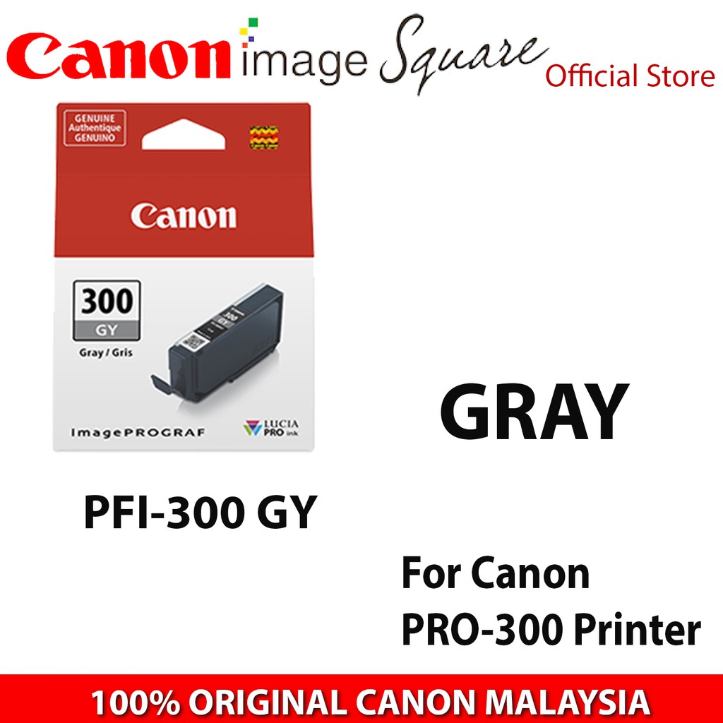 Canon Original PFI-300 Ink Cartridges ( MBK/PBK/C/Y/M/PM/PC/GY/CO/RD )For Canon PIXMA PRO 300 ...