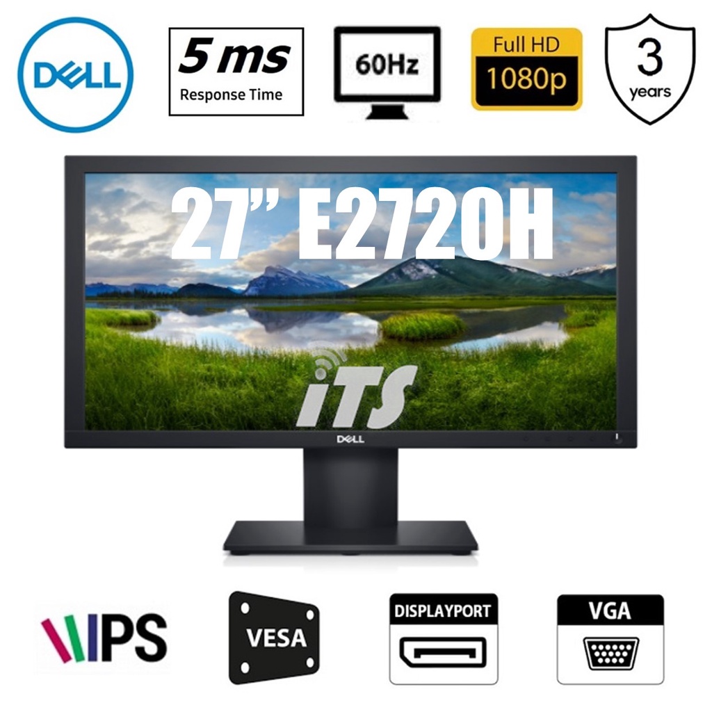 Dell 27" E2720H Full HD IPS Monitor (Display Port/VGA) | Shopee Malaysia