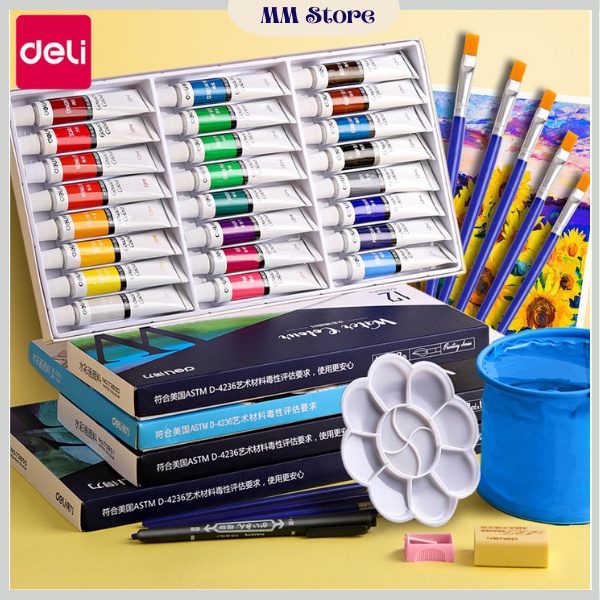 【Ready Stock】DELI Watercolour Paint Set/Colour Art Pigments for Student ...