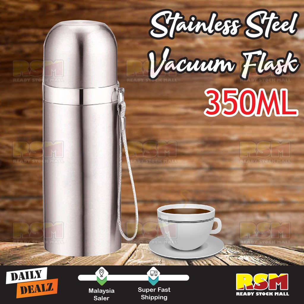 Stainless Steel Thermal Vacuum Flask Water Container 350ML/Bekas Air ...