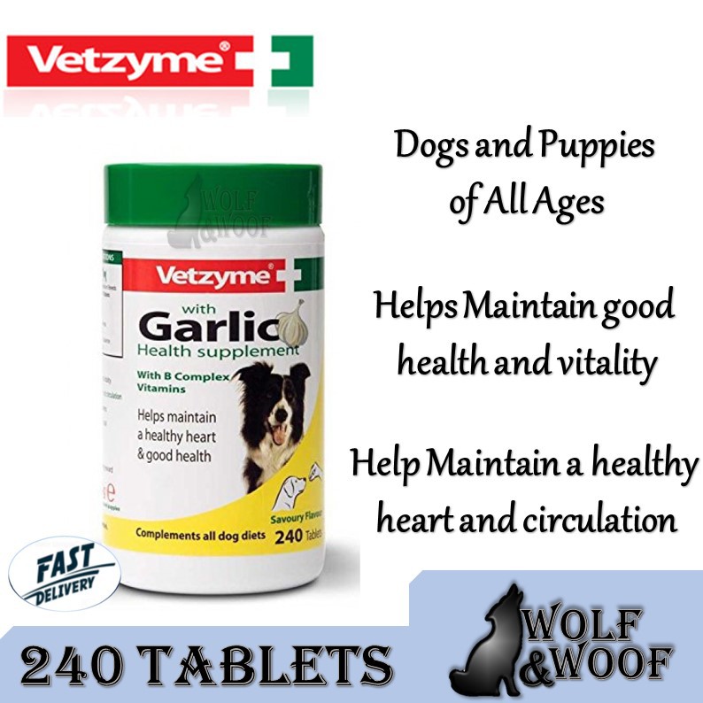 Vetzyme Garlic Health Supplement with B Complex Vitamins 240 Tablets ...