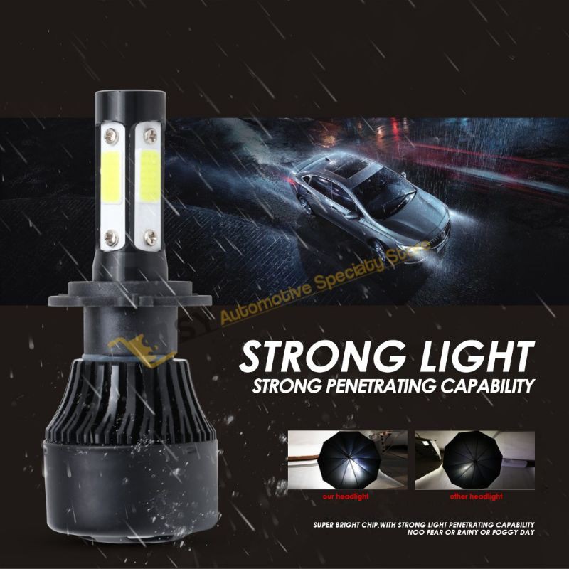 PS35 - 4 Side LED 100W 10000LM Car LED Headlight Bulbs H4 H7 H11 9006 ...